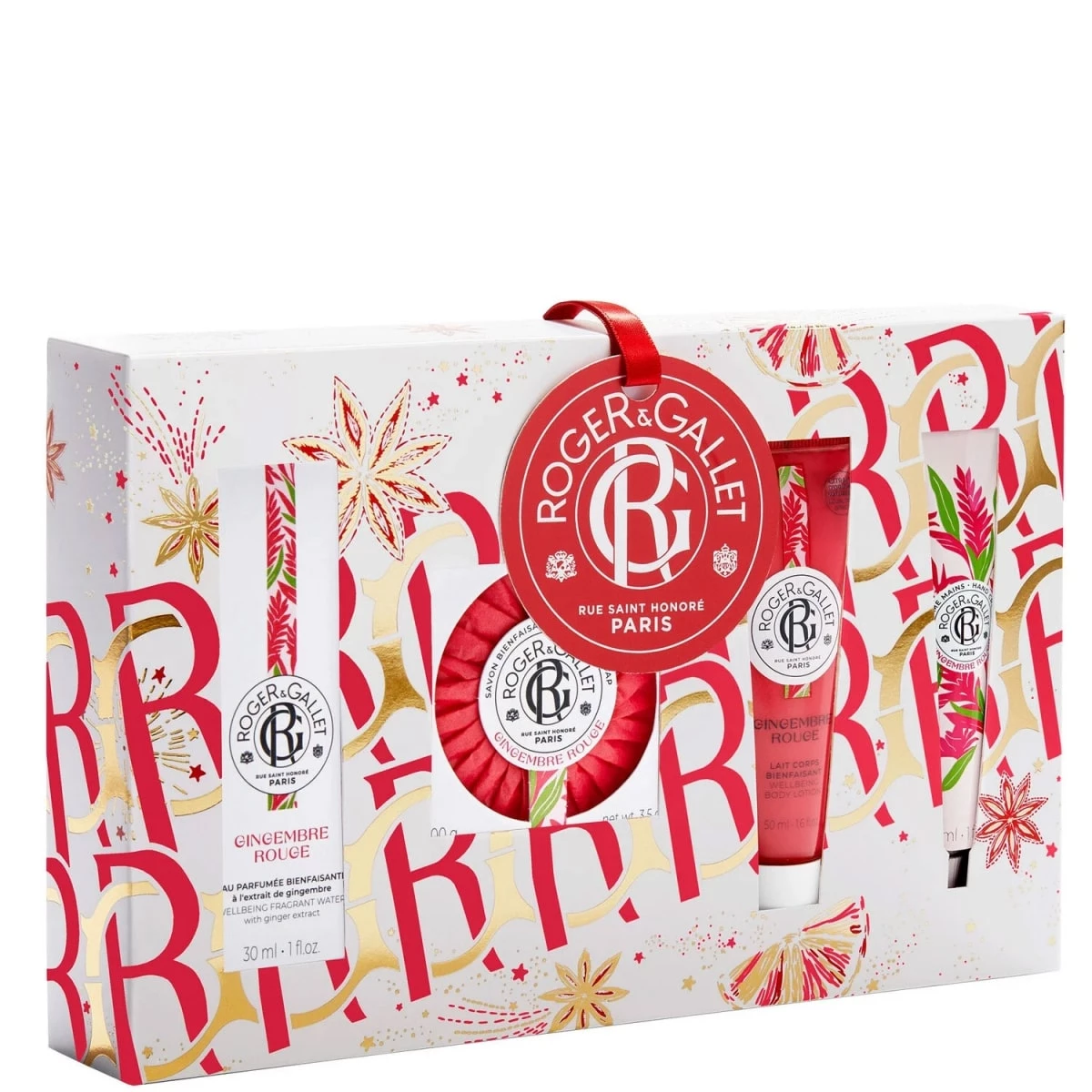 Gingembre Rouge de Roger&Gallet - Coffret Eau Parfumée Bienfaisante 30 ...